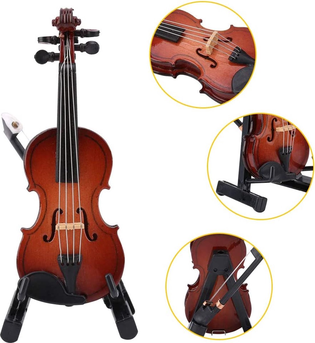8 cm de hauteur mini violon miniature modèle d'instrument en bois avec ...