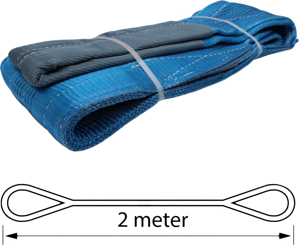 TETRA Hijsband - Werklast 8 Ton - Lengte 2 Meter - Hijsbanden - Heffen ...