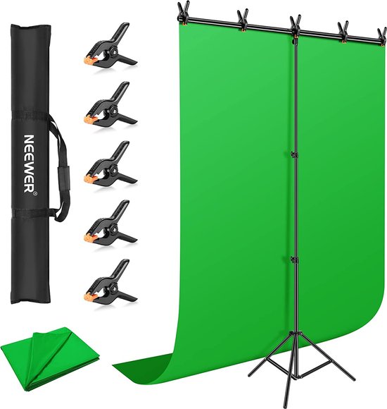 Neewer® - Green Screen Background Kit - 5×8ft Chromakey Green ...