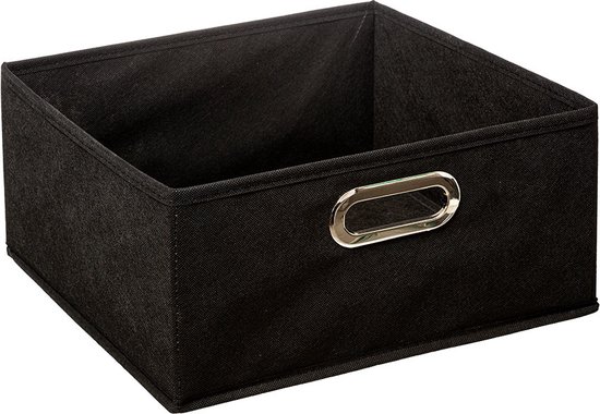 Five® Opvouwbare opbergbox zwart 31x31x15 cm - Zwart - Opvouwbaar | bol.com