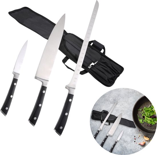 Cheqo® PRO Messenset met Koksmes - Hammes - Ham Mes - Dunschiller - RVS ...