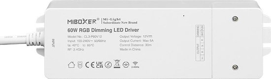 Mi-Light Mi-Boxer - (CL3-P60V12) - RGB 12V 60W LED controller met ...