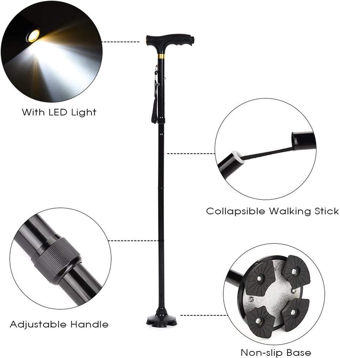Wandelstok – Walking stick – Wandel support – voor ouderen senioren en ...
