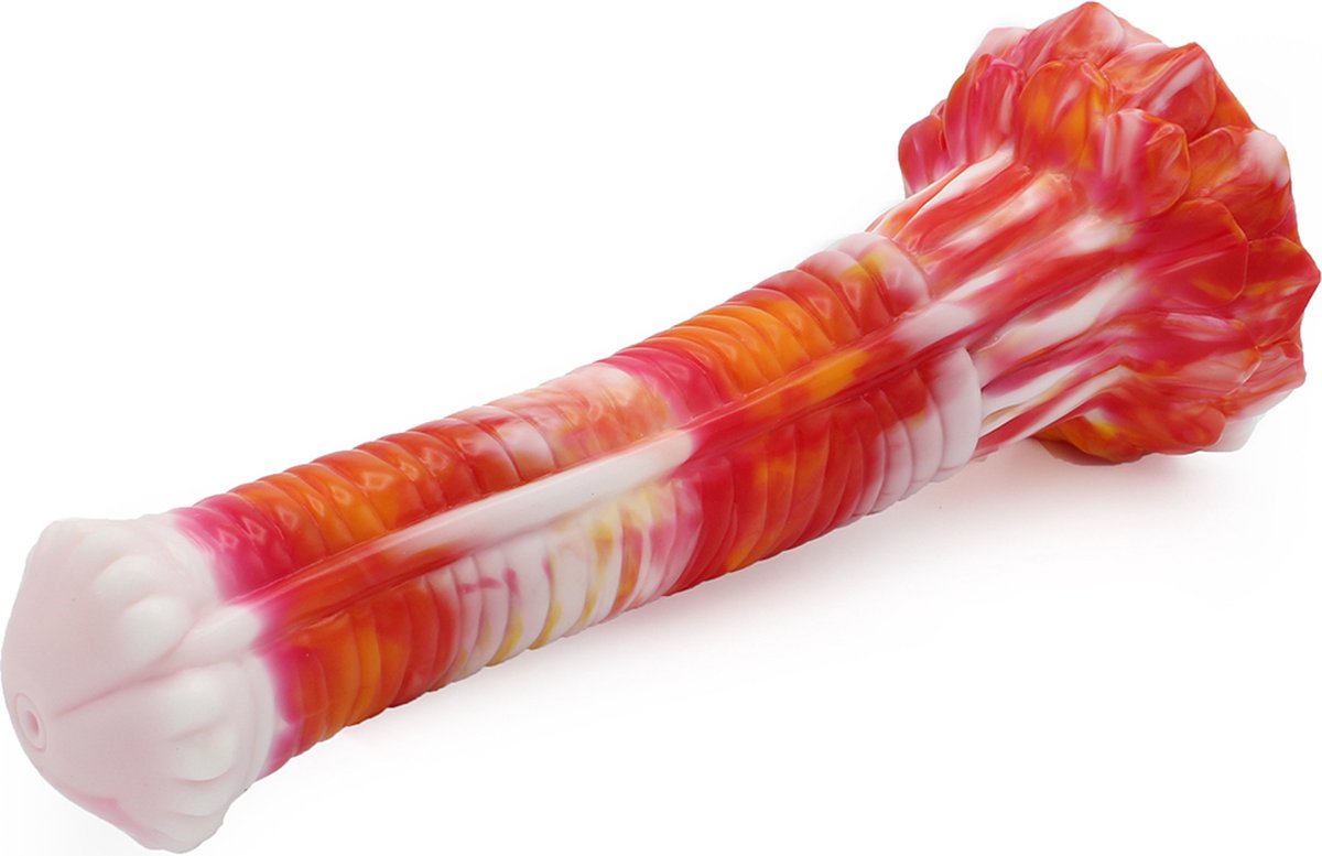Kiotos Monstar - Dildo Beast Paardenlul - 27 x 5.5 cm - Tie Dye Oranje ...