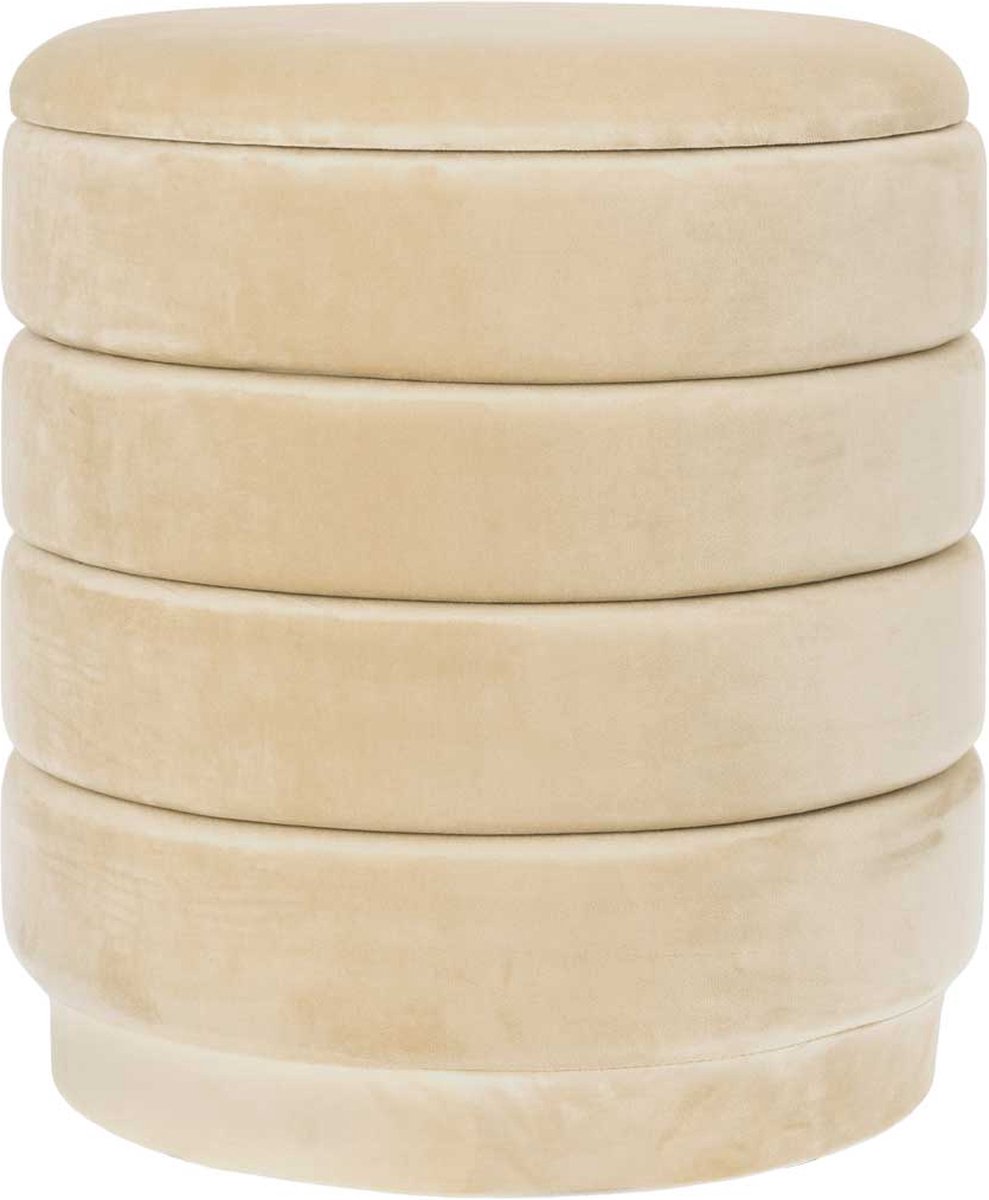 Riverdale - Opberg poef Beau champagne 44cm - Beige | bol.com