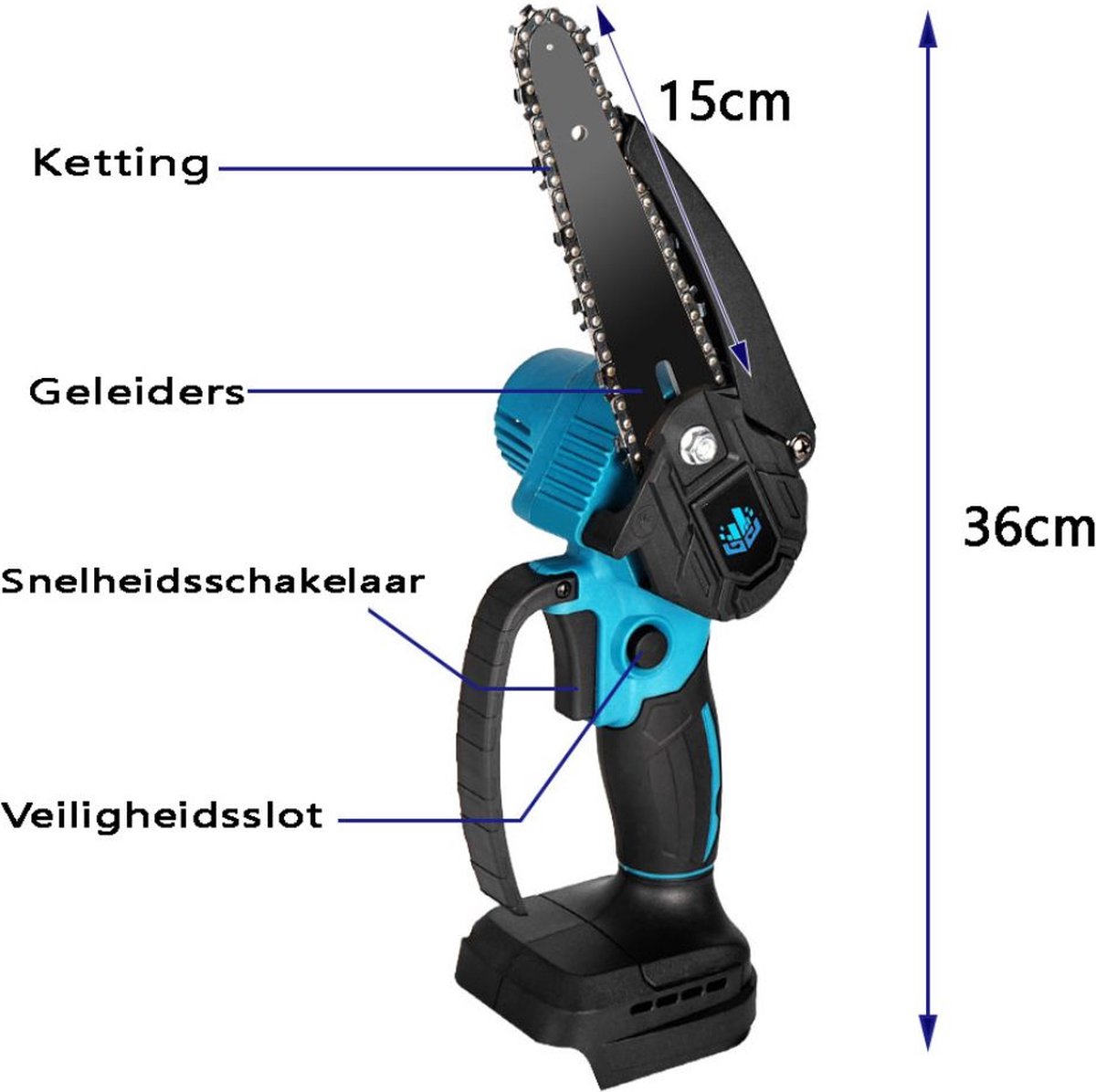 Mini tronçonneuse - Scie à élaguer - Tronçonneuse - Tronçonneuse ...