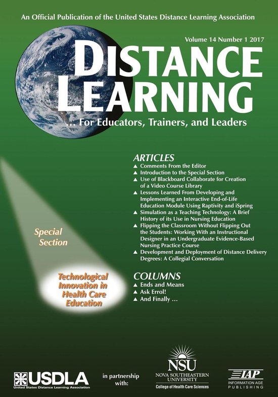 Distance Learning Journal 1 - Distance Learning (ebook) | 9781641130011 ...