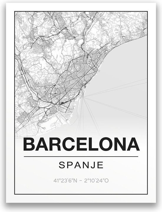 Poster/plattegrond BARCELONA - A4 | bol