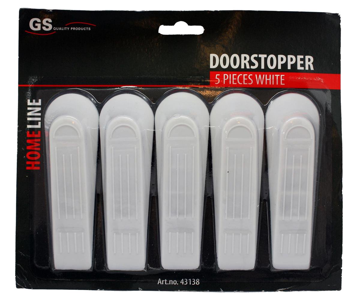 Deurstopper wig - 5 stuks - wit - deurwig | bol.com