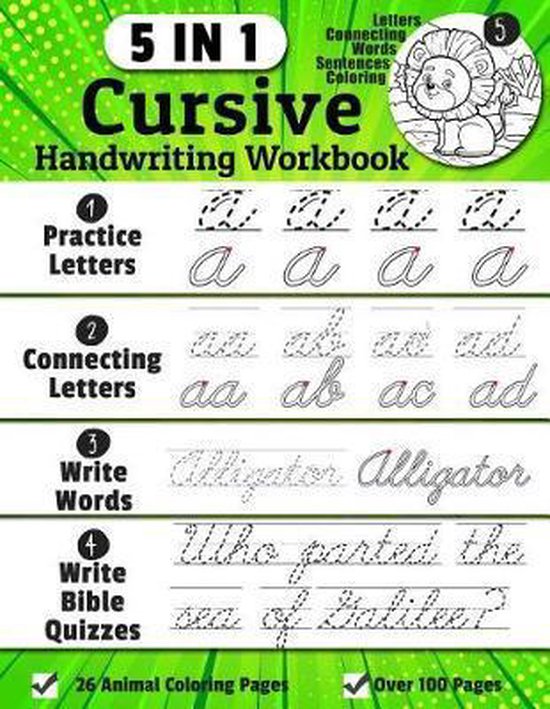 Cursive Handwriting Workbook, Denis Jean | 9781095708804 | Boeken | bol.com