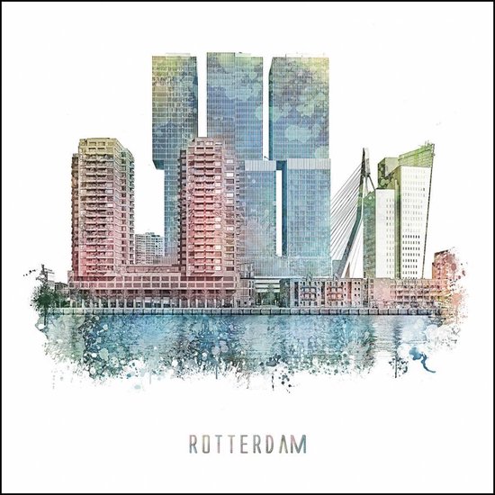 Rotterdam poster | vanaf Zuid | vintage poster | 30x30 | bol