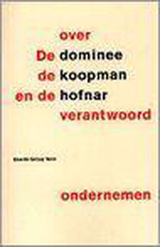 DOMINEE DE KOOPMAN EN DE HOFNAR, Daniel Giltay Veth | 9789066172050 ...