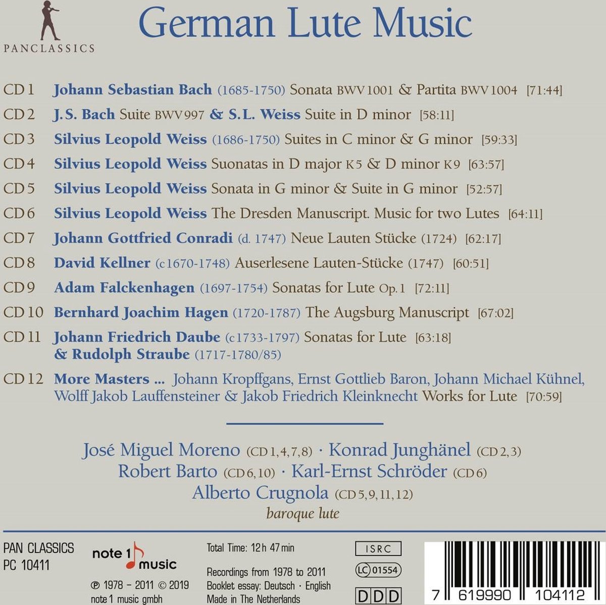 Karl-Ernst Schroder, Konrad Junghänel, José Miguel Moreno - German Lute ...