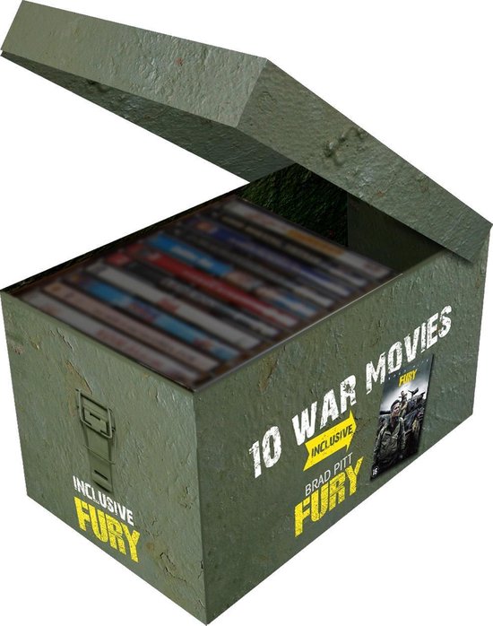 10 oorlogsfilms in deze spciale WAR Box, o.a. Fury met Brad Pitt (Dvd ...