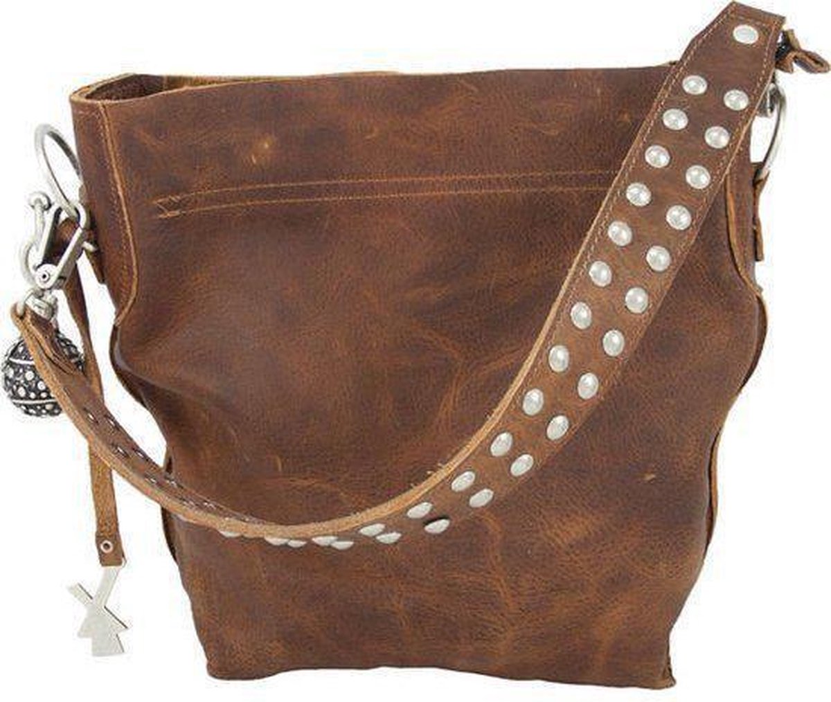 Leren Xworks damestas studs cognac | bol