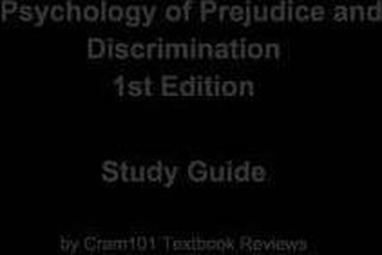 Psychology of Prejudice and Discrimination (ebook), Cti Reviews | 9781467286572 | Boeken | bol.com