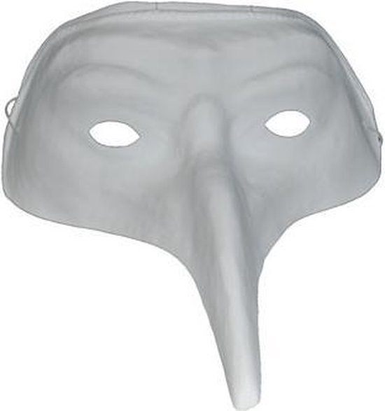 Wit plastic snavelmasker voor volwassenen | bol.com