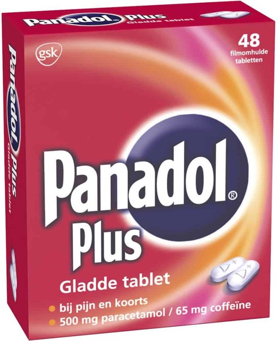 Panadol Plus Gladde Tablet 500 mg 48 tabletten | bol.com