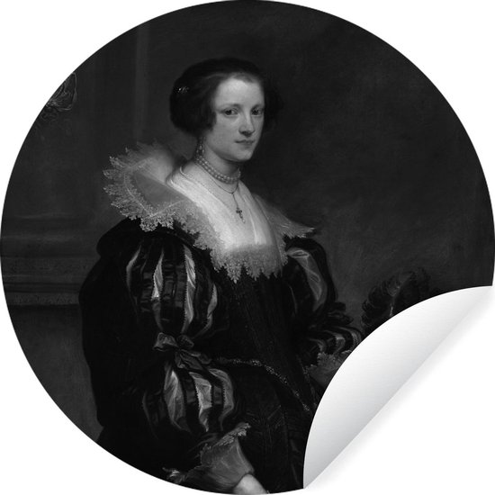 Portrait d'Anna Wake en carré noir et blanc - Peinture d'Anthony van ...