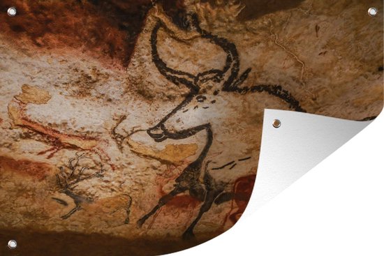 Tuinposters buiten Grottekeningen in de Grotten van Lascaux in ...