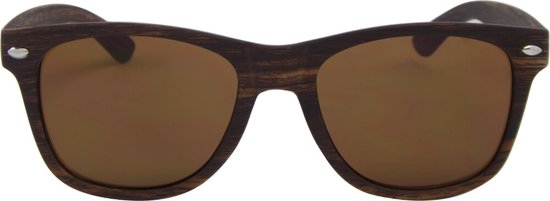 Kool-KidZ Wayfarer Kinder Zonnebril Hout Look Bruin | bol.com