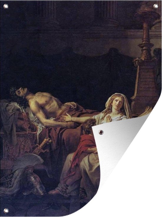 Tuin decoratie Andromache rouwend om Hektor - Schilderij van Jacques ...