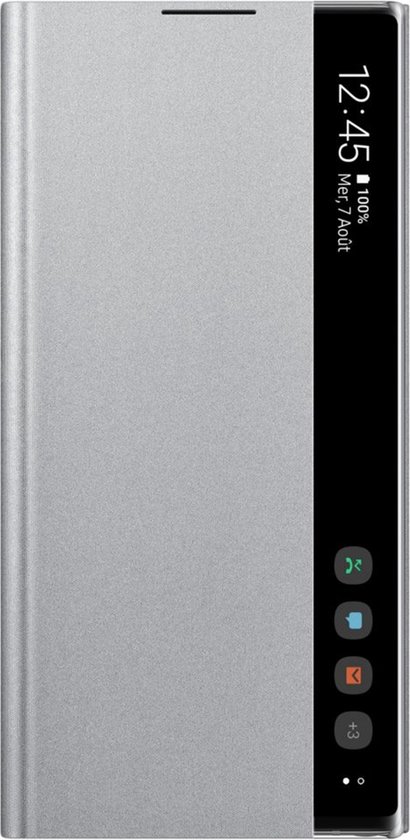 Samsung Galaxy Note 10 PLUS - LED Clear View Cover - Zilver | bol