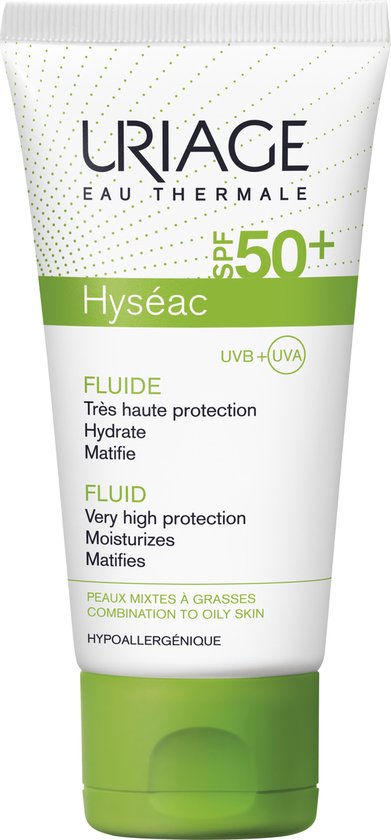 Uriage - Hyséac Fluid SPF 50+ - Matující fluid s hydratačním účinkem - 50ml | bol.com