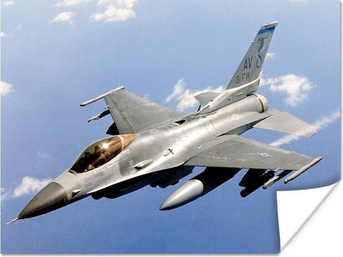 The jet fighter F 16 Fighting Falcon Poster 160x120 cm - Tirage photo ...