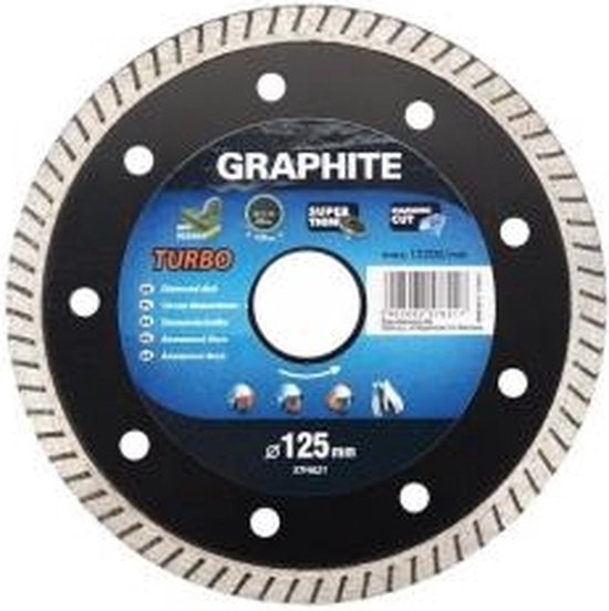 Graphite Diamantschijf 200x22x6,0x1,6mm Turbo Super Dun MPA EN13236 ...