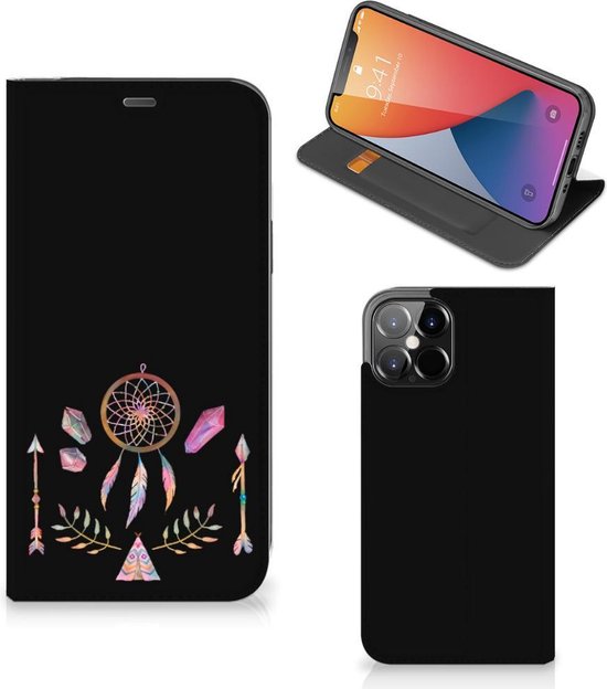 Book Style Case iPhone 12 Pro Max Smartphone Case Boho Dreamcatcher ...