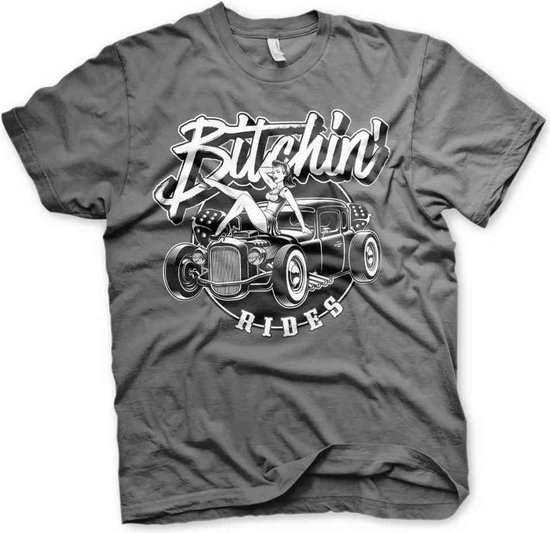 Bitchin' Rides Heren Tshirt -XL- Hot Rod Hot Girls Grijs | bol