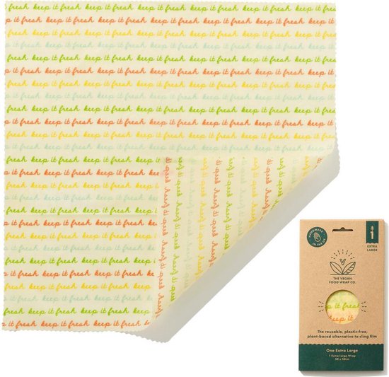 Vegan food wraps bread pack - 1 grote wrap - herbruikbaar en duurzaam ...