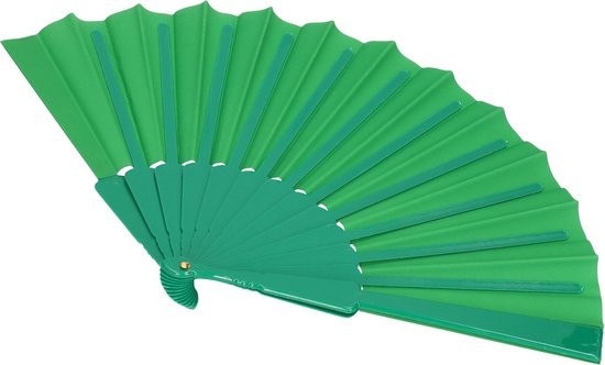4x Spaanse hand waaiers donkergroen 43 x 23 cm - Verkoelings producten ...