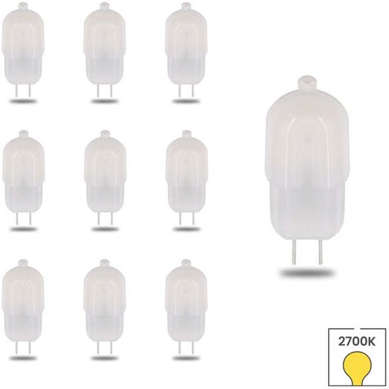 G4 LED lamp / GU4 LED - 10-pack - 12 volt - 1.6W - 2700K warm wit - 120 lumen -... | bol