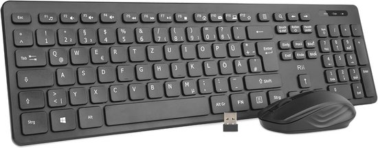 Draadloos Toetsenbord en Muis Set - Ergonomische Toetsenbord Muis voor ...