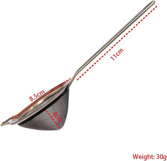 Fijne zeef van roestvrij staal voor cocktails, thee en keuken - Conisch ...