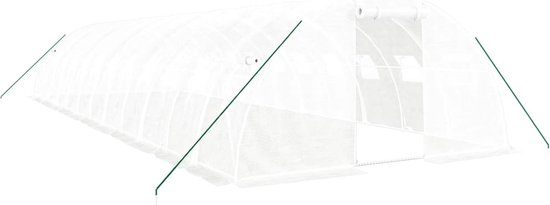 vidaXL Tuinkas Stalen Frame - 12x4x2m - Wit Broeikas - Serre ...