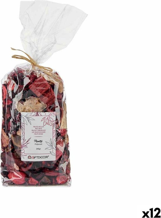 Decoratieve Bloemen Rode Vruchten Rood Natuurlijk (12 Stuks) | bol