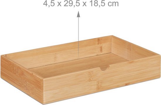 Bureau Organizer - Bamboe & MDF - Mini Ladekast - Wit/Natuur - HBD: 14 ...