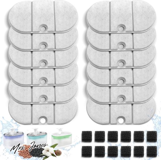 Mrs. Jones 12 Verpakkingen Filter Drinkfontein Kat met Lifegoods ...