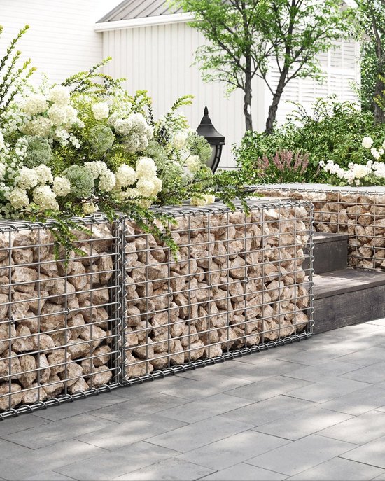 Gabion Wall Kit - Metalen kooi - Stenen muur - Gegalvaniseerd staal ...
