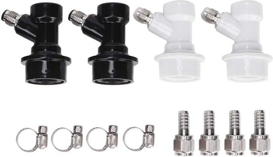 Content in HTML 4pcs Threaded Ball Lock Keg Fittings Plastic Connector ...