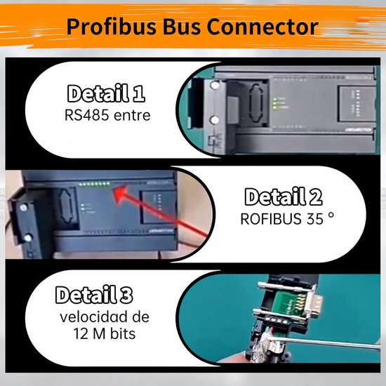 Bus Connector 1 Pcs 6ES7 972-0BA41-0XA0 DP Plug Adapter Electronic Data ...