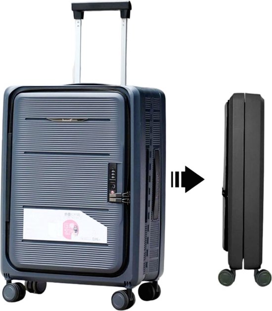 Valise cabine pliable Extra compacte – Bagage à main rigide en ABS + PC ...
