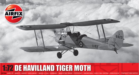 1:72 Airfix 02106A De Havilland DH 82 Tiger Moth - Propeller Vliegtuig ...