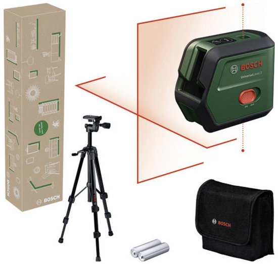 Bosch Home and Garden UniversalLevel 2 Set Kruislijnlaser Reikwijdte ...