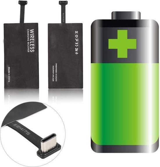 Wireless Charging Receiver Black Fast Charging USB-C Durable for ...