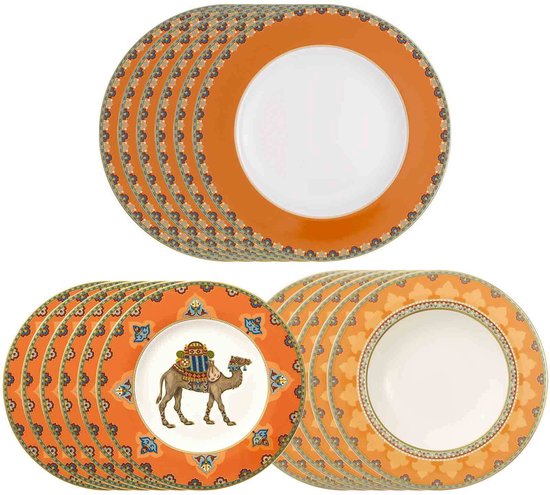 Teller-Set Samarkand Mandarin Set van 18 | bol