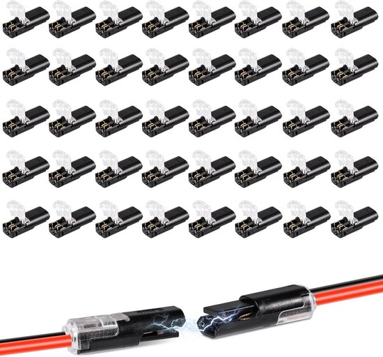 Low Voltage Wire Connectors - 40pcs White Plug-in LED Wire Connectors ...